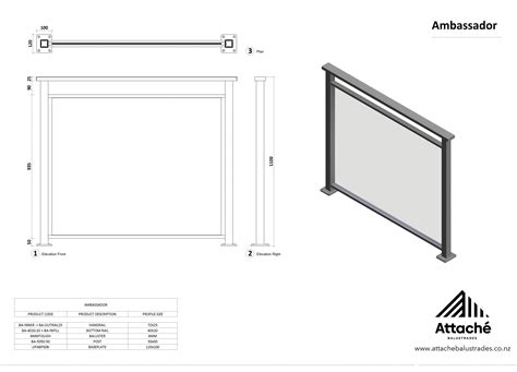 Model2020 Sheet Ba06 1 Ambassador Attache Balustrades