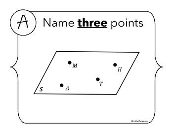 Naming Points Lines Rays Segments Planes BINGO Activity By Julia