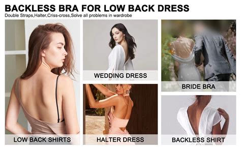 Low Back Bras Wirefree Deep V Plunge Multiway Convertible Spaghetti