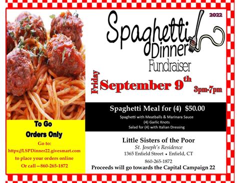 Sep 9 Annual Spaghetti Dinner Enfield Ct Patch