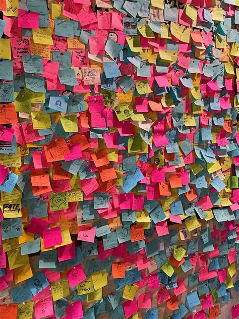 Sticky Note Wall Abstract Artwork Note Doodles Abstract