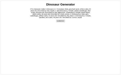 Dinosaur Generator