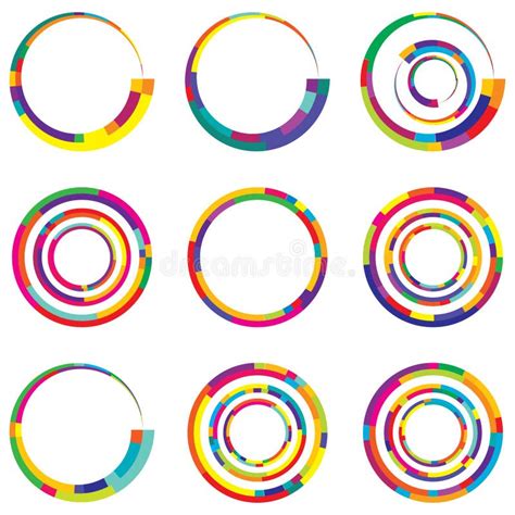 Abstract Circle Graphic Geometric Circle Ring Design Element Stock Vector Illustration Of