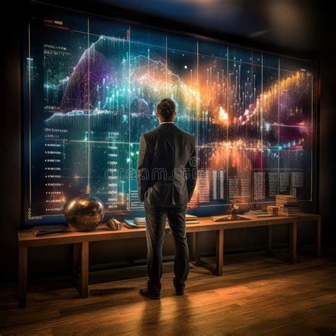 Technologist Working With Big Data On Holographic Screen To Develop New