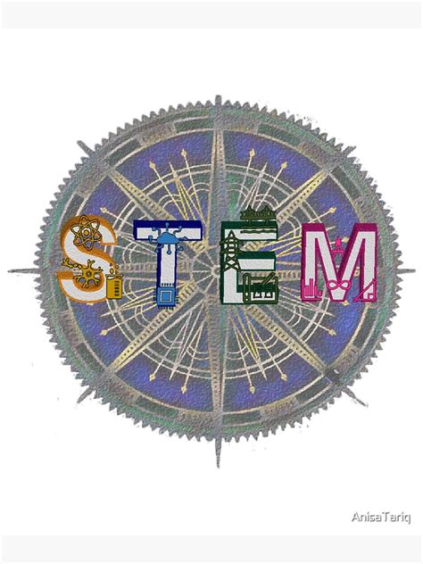 Stem Compass Poster By Anisatariq Redbubble