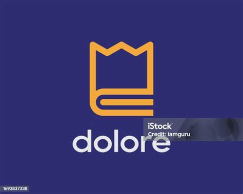 추상적인 책과 크라운 로고 디자인 유니버설 도서관 서점 교육 간판 창조적 인 왕 여왕 기호입니다 벡터 그림 로고에 대한 스톡 벡터 아트 및 기타 이미지 Istock