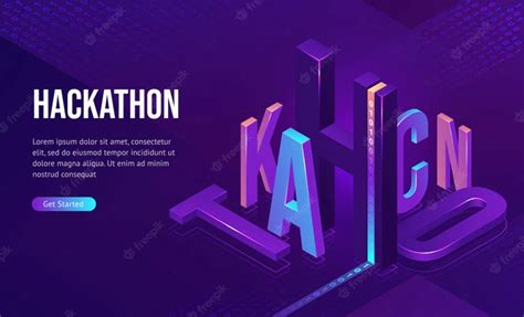 Free Vector Hackathon Isometric Landing Software Development