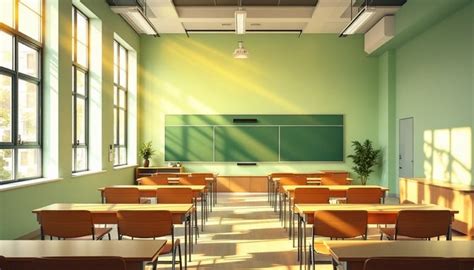 Free Sunlit Classroom Morning Image Classroom Education Sunlight
