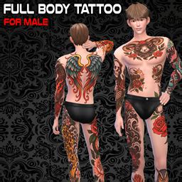 Full Body Tattoo For Male By Jochi The Sims 4 Create A Sim Curseforge