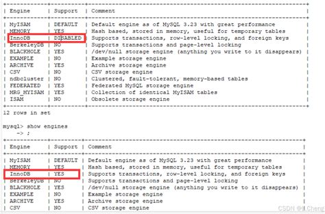 解决the‘innodbfeature Is Disabled； You Need Mysql Built With ‘innodb To Have Itthe Innodb