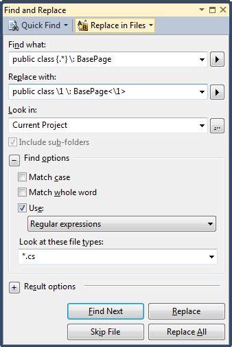 Regular Expression Replace In Visual Studio Matt S Work Blog
