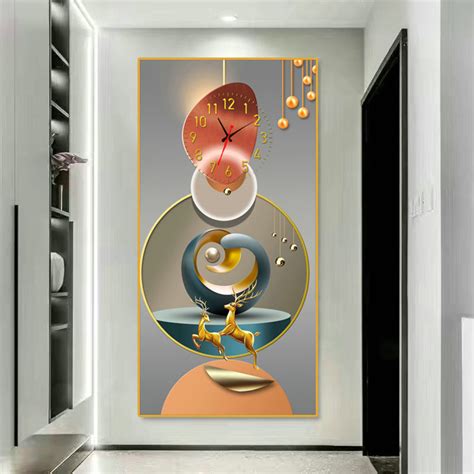 Modern Stylish Crystal Porcelain 3d Wall Clock Adventure Kastle Home Decor