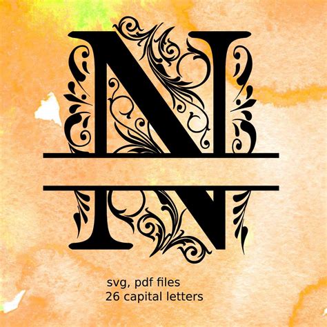 Free Split Monogram Fonts For Cricut