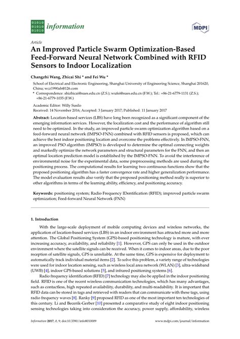 pdf an improved particle swarm optimization based feed forward neural