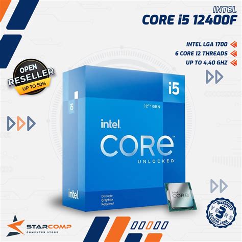 Jual Intel Core I5 12400F Box 4 4Ghz INTEL GEN 12th LGA1700 Alder Lake Shopee Indonesia