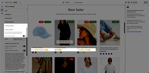 Theme Settings Currency Format
