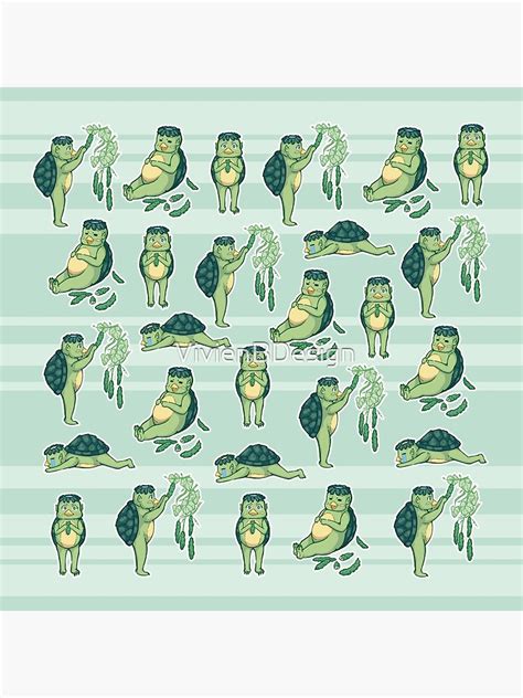 Cute Kappa Yokai Poster For Sale By Vivienbdesign Redbubble