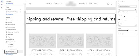 Using The Scrolling Text Section