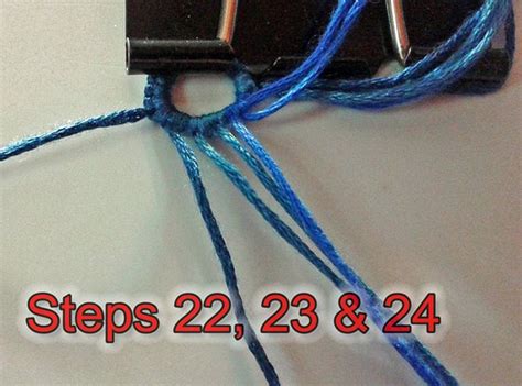 macrame loop tutorial for alpha patterns steps 22 23 and 24 alpha