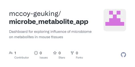 Github Mccoy Geuking Microbe Metabolite App Dashboard For Exploring Influence Of Microbiome