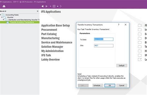 Code Part Demand Error Transfer Inventory Transactions Error IFS Community
