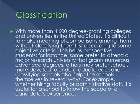 The Carnegie Classification Of Institutions Of Higher Education Pptx The Carnegie Classification Of Institutions Of Higher Education Pptx