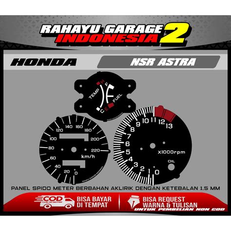 Jual Papan Speedometer Custom Nsr Panel Spido Meter Custom Nsr Shopee Indonesia