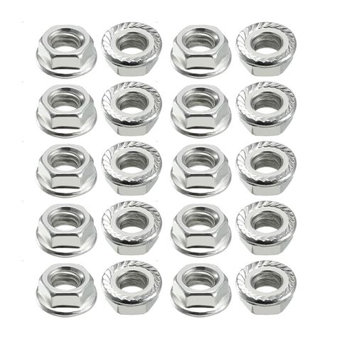 M Serrated Flange Hex Lock Nuts Carbon Steel Pcs Walmart Com Walmart Com