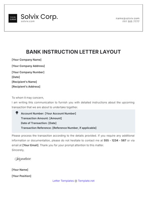 Free Bank Declaration Template To Edit Online