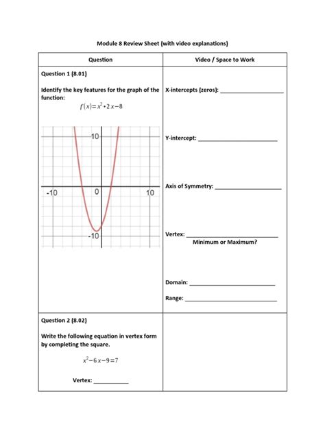 Module 8 Review Without Videos Download Free Pdf Quadratic Equation Discrete Mathematics