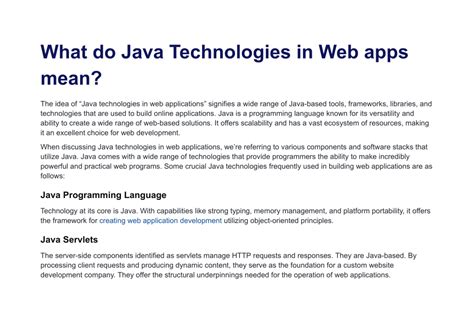 PPT Elevating Business Java Technologies In Web App PowerPoint Presentation ID