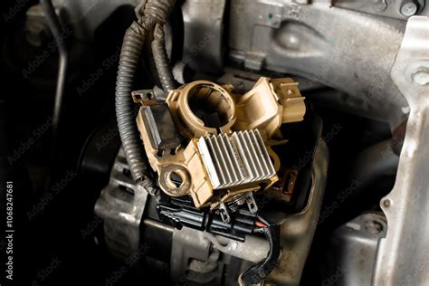 Alternator Rectifier Or Bridge Rectifier Of Car Alternator Automotive Parts Concept Stock