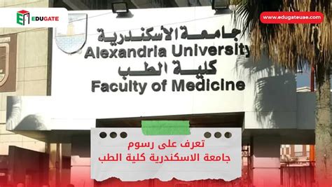 رسوم جامعة الاسكندرية كلية الطب لطلاب الامارات الوافدين