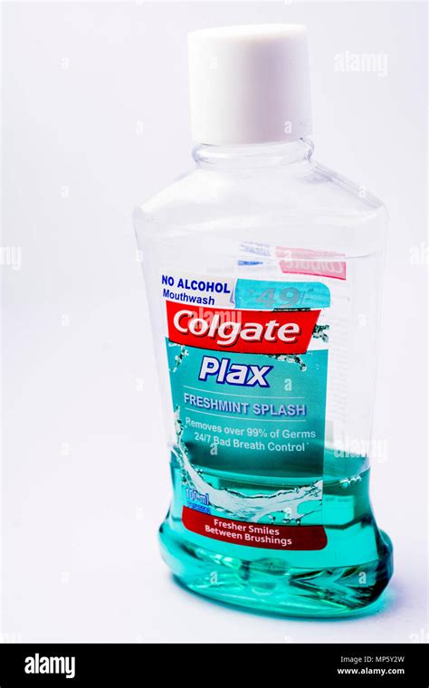 Colgate Plax in white background Stock Photo - Alamy