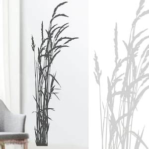Gras Wandtattoo Wandsticker Grashalme Wandaufkleber Wand Tattoo