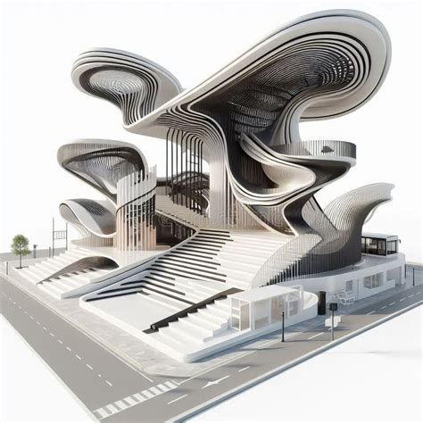 Urban Art Installation Pavilion An Open Air Pavilion Designed Fo Stock Illustration