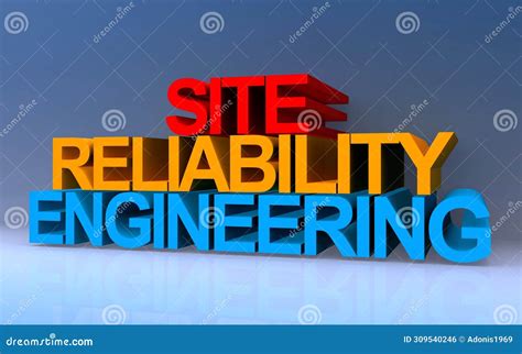 Site Reliability Engineering On Blue Stock Illustration Illustration