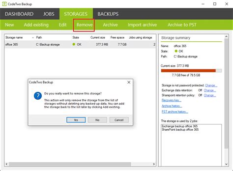 Creating Data Backup Storages Managing Existing Storages Codetwo Backup Users Manual