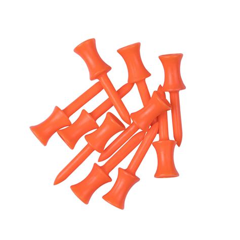 Orange Plastic Step Golf Tees 48mm 10 Pack Duckhook