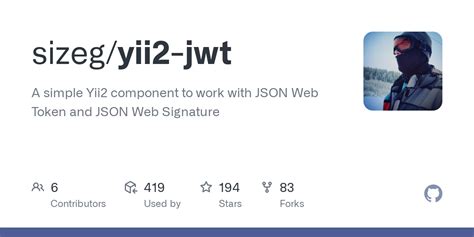 Github Sizegyii2 Jwt A Simple Yii2 Component To Work With Json Web