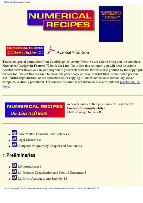 The Ultimete Numerical Recipes In Fortran 77 The Art Of Scientific Computing Testbank And