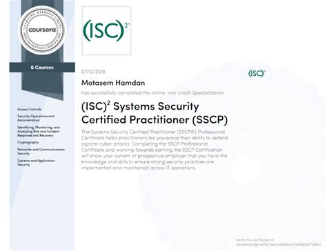Sscp Specialization Review Coursera And Isc2