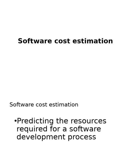 Software Cost Estimation 10072024 Pdf