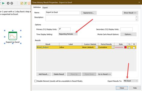 Exporting Simulation Date To Excel Via Spreadsheet Element Goldsim
