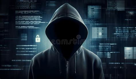 Hacker In Hoodie Dark Theme Cybersecurity Vulnerability Generative Ai