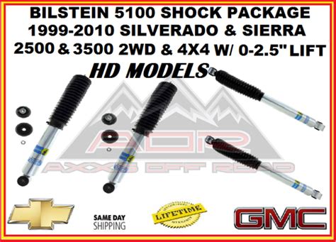 Bilstein 5100 Shocks For Chevy Silverado And Gmc Sierra 1999 2010 2500