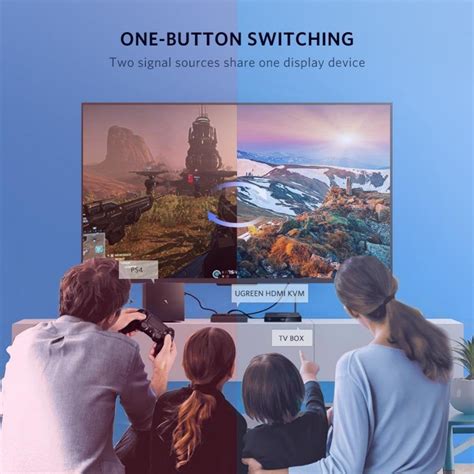 Ugreen 50744 Hdmi Switch Box 2 In 1 Out Kvm Switching