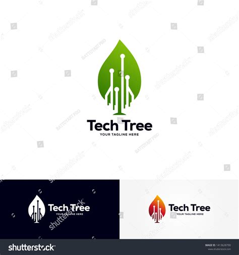 Tech Tree Logo Designs Template Creative Stock Vector Royalty Free 1413628790 Shutterstock