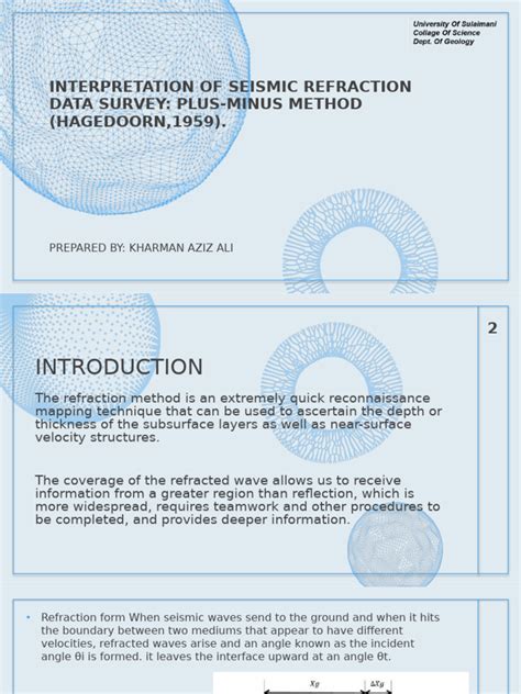 Interpretation Of Seismic Refraction Data Survey Pdf