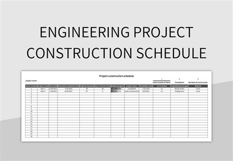 Inquiry Form For Construction Industry Project Engineering Subcontracting Excel Template And